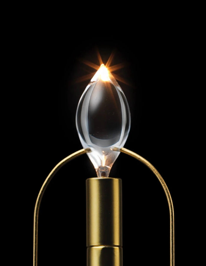 Ambient Candle Glass Table Lamp LED Rechargeable