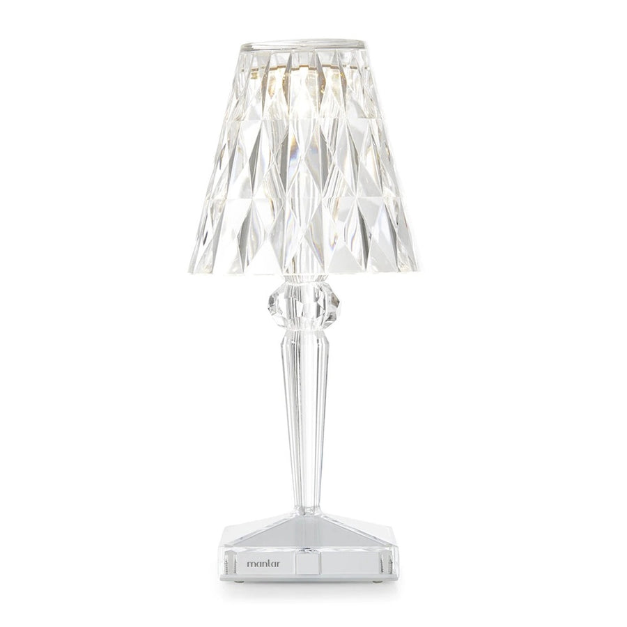 Crystal Diamond Table Lamp USB Rechargeable LED Light For Desk