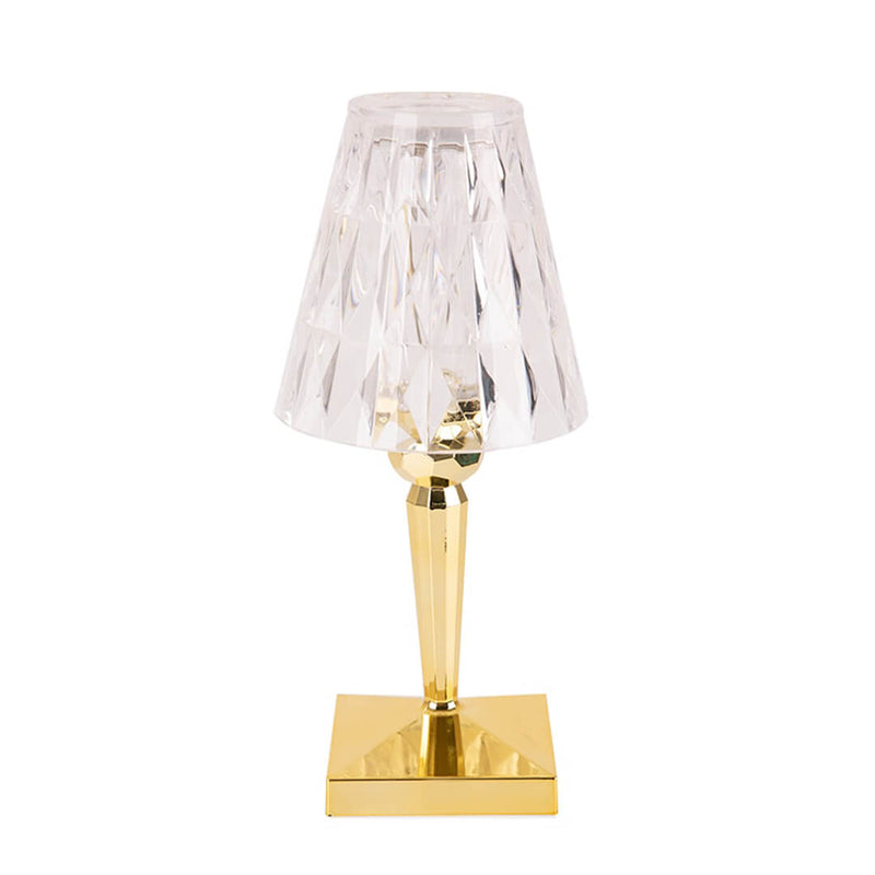 Crystal Diamond Table Lamp USB Rechargeable LED Light For Desk
