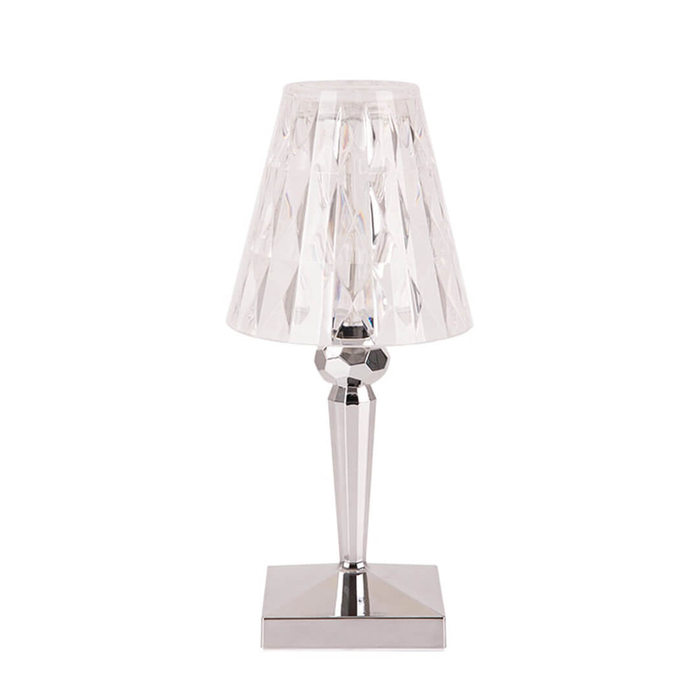 Crystal Diamond Table Lamp USB Rechargeable LED Light For Desk