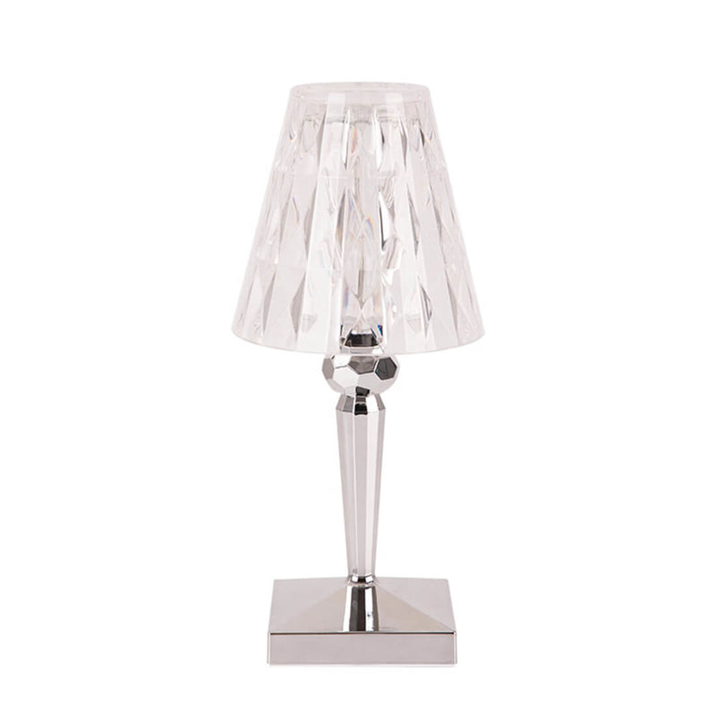Crystal Diamond Table Lamp USB Rechargeable LED Light For Desk